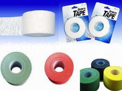 1"x10m Sports tapes GYM tape fingerstall core zig-zag edge raw white ...